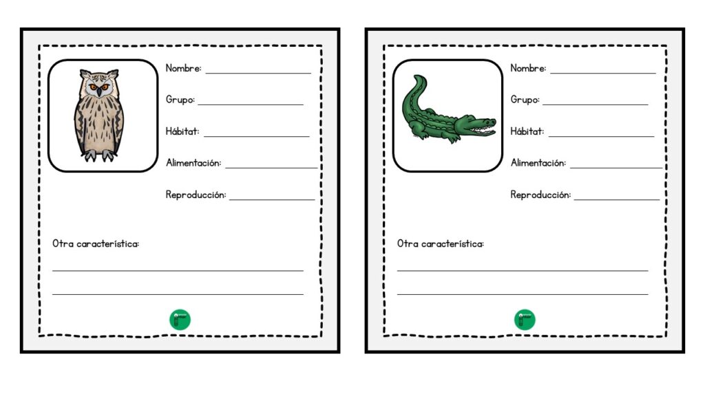 Tarjetas de datos para conocer a los animales vertebrados -Orientacion ...