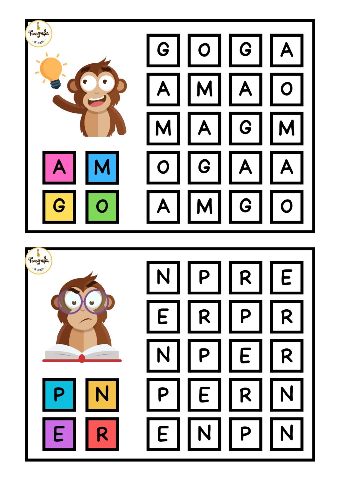 Actividad para trabajar el Reconocimiento de Letras -Orientacion Andujar