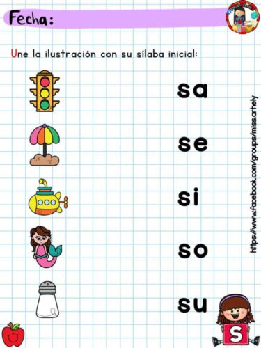 Actividades de Silabas Directas -Orientacion Andujar