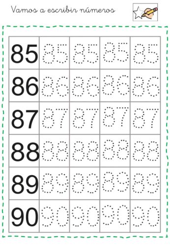 Aprendemos a escribir los números del 1 al 100 -Orientacion Andujar