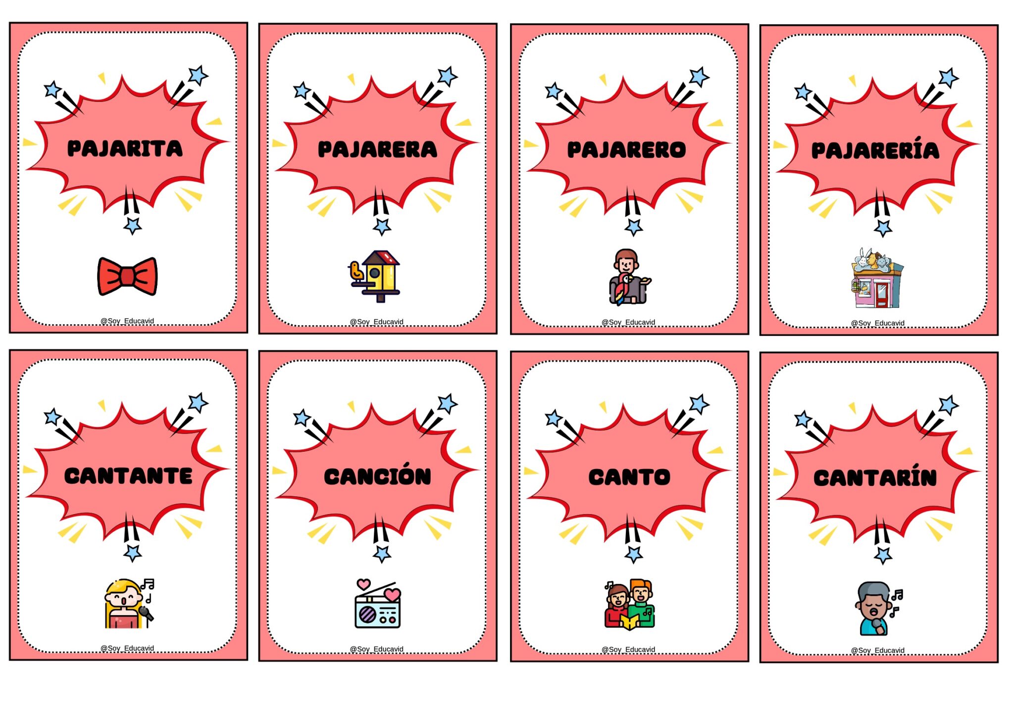 Bonito juego de lengua para trabajar las familias de palabras ...