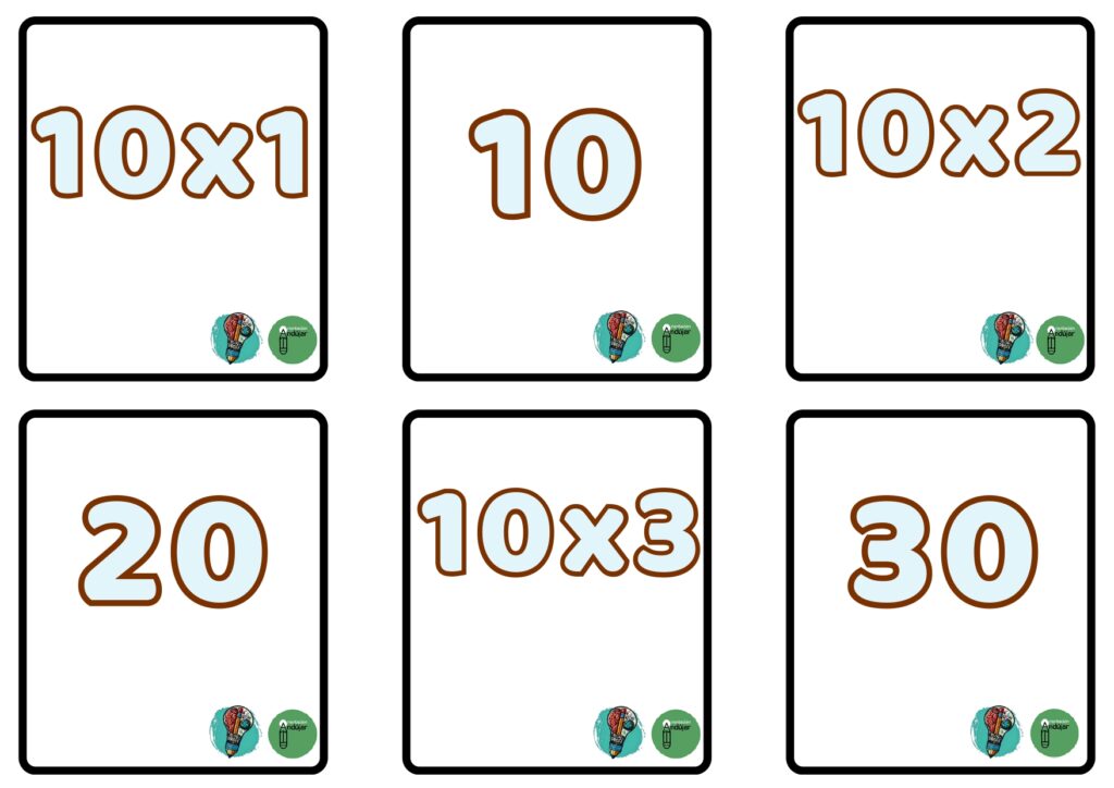 Memory de las multiplicaciones -Orientacion Andujar