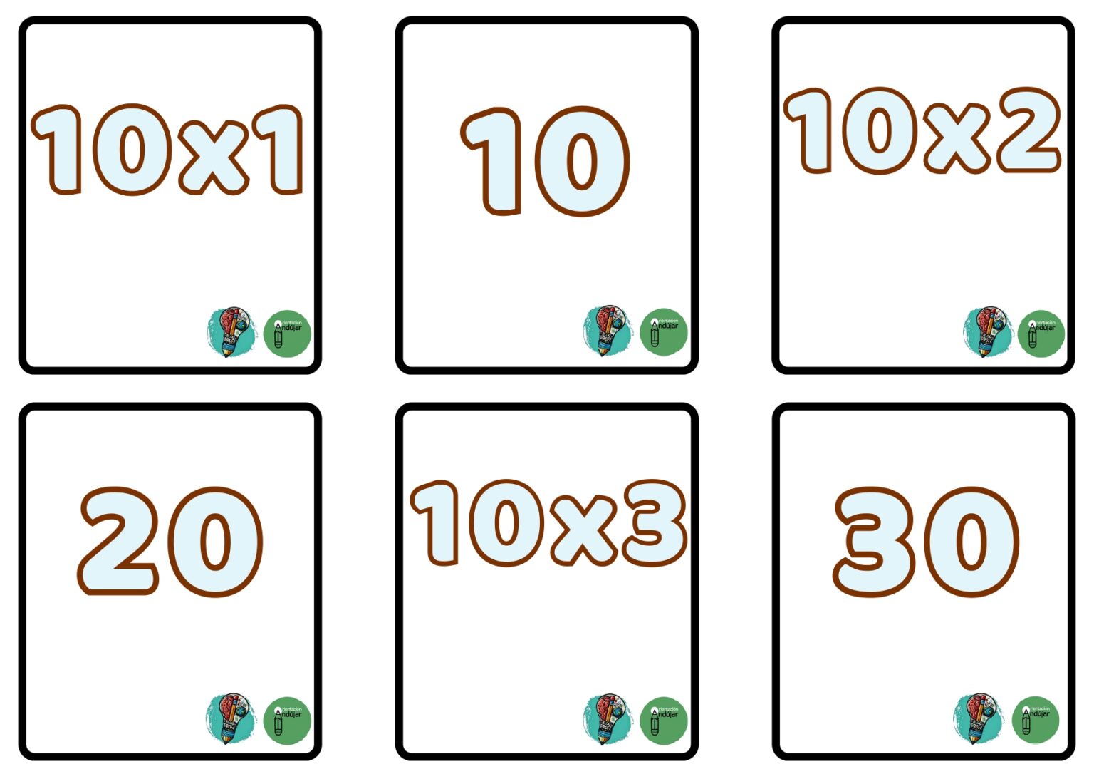Memory de las multiplicaciones -Orientacion Andujar