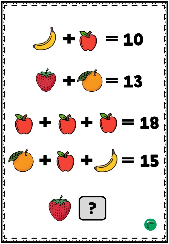 Acertijos matemáticos con elementos visuales -Orientacion Andujar