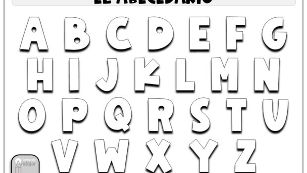 Abecedario Para Colorear Y Recortar Lettering Alphabet Alphabet