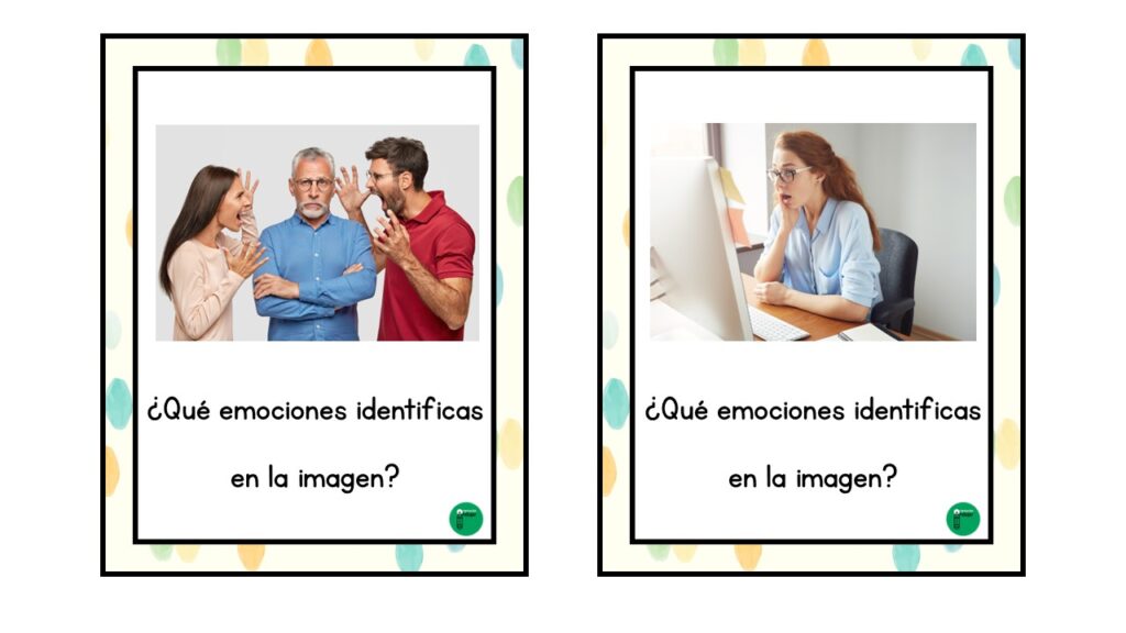 Tarjetas para identificar emociones en fotografías -Orientacion Andujar