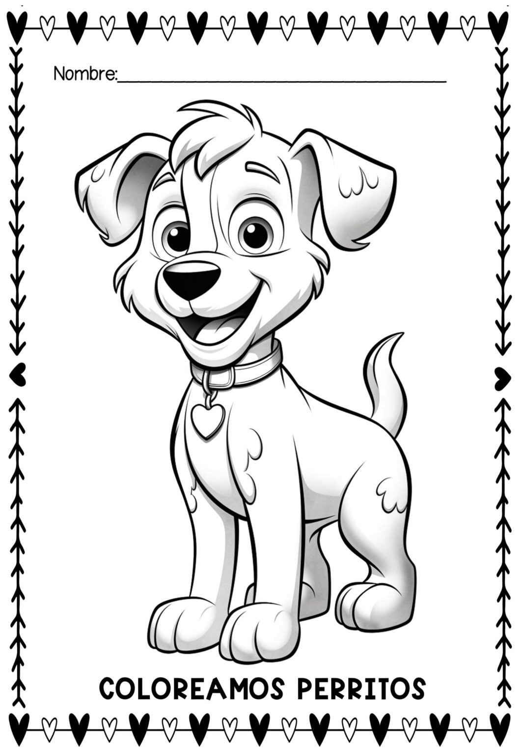 Dibujos de perros para imprimir colorear y divertirse -Orientacion Andujar