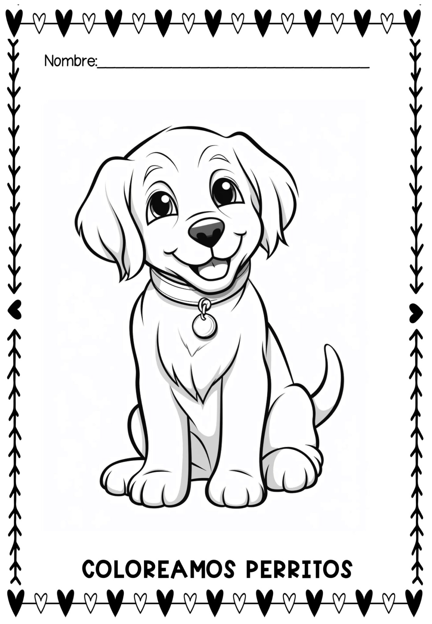 Dibujos de perros para imprimir colorear y divertirse -Orientacion Andujar