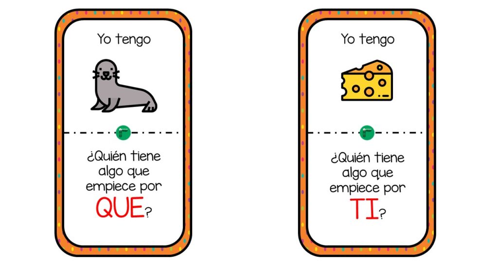 "¿Quién tiene?... Yo tengo" silábico -Orientacion Andujar
