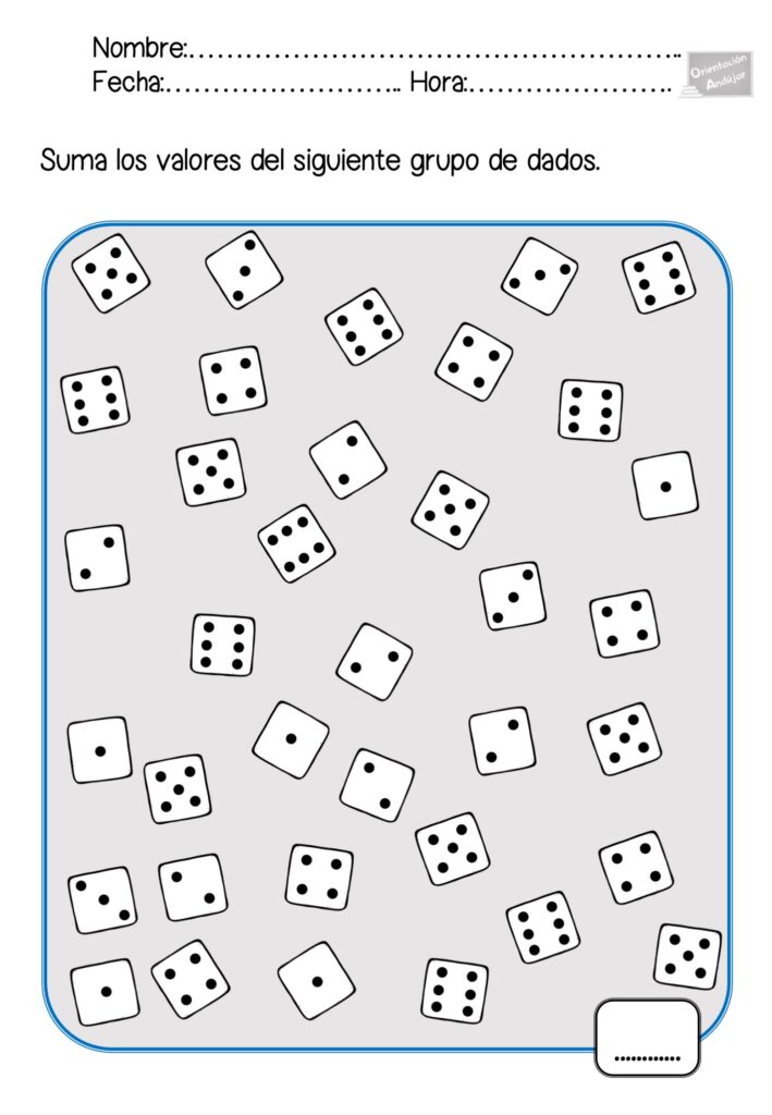 Estimulacion cognitiva ejercicios de suma de dados nivel EXPERTO ...