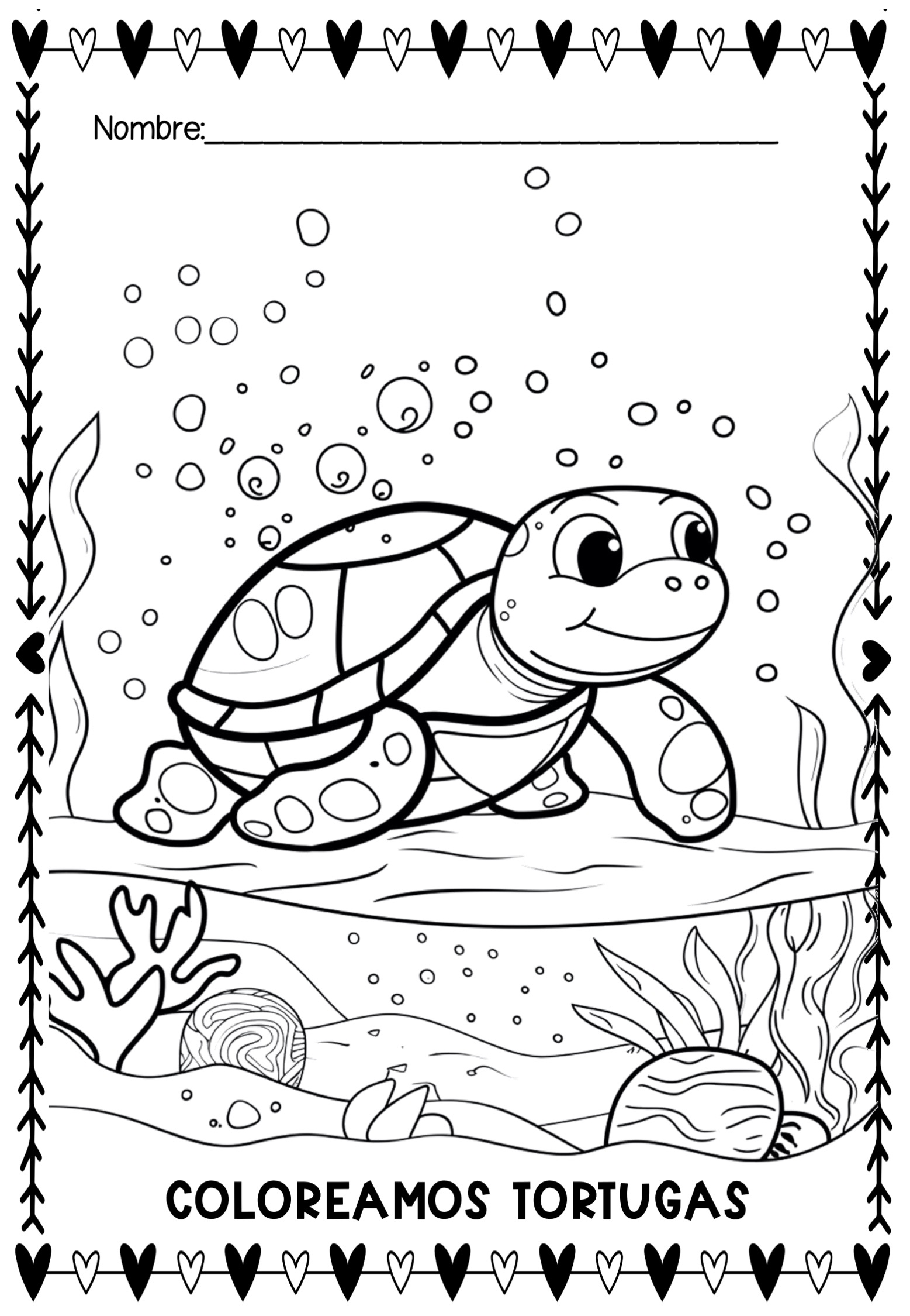 Dibujos de tortugas para imprimir colorear y divertirse -Orientacion ...