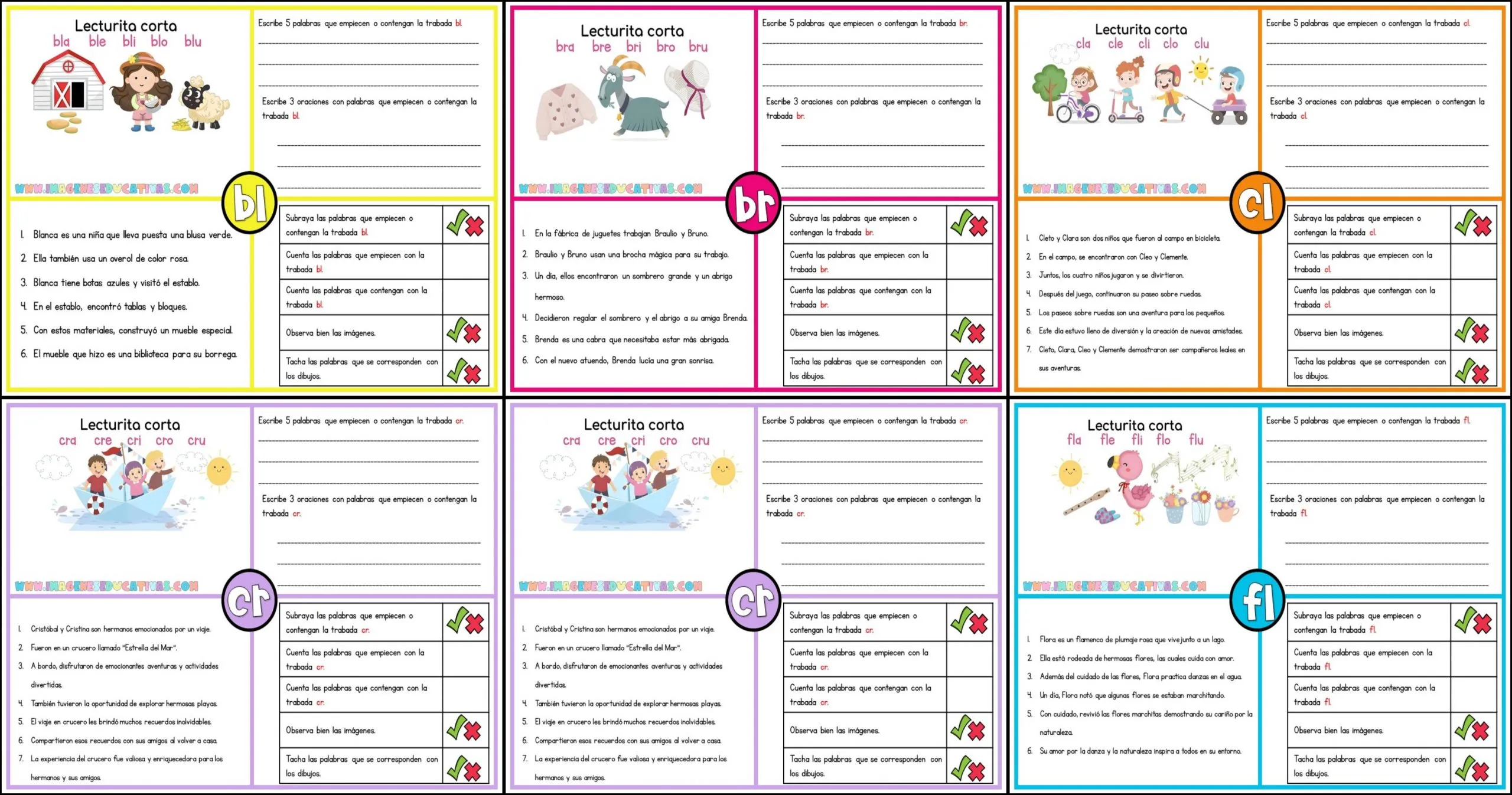 Comprension lectora con fonetica Silabas con E - Educational Resources ...