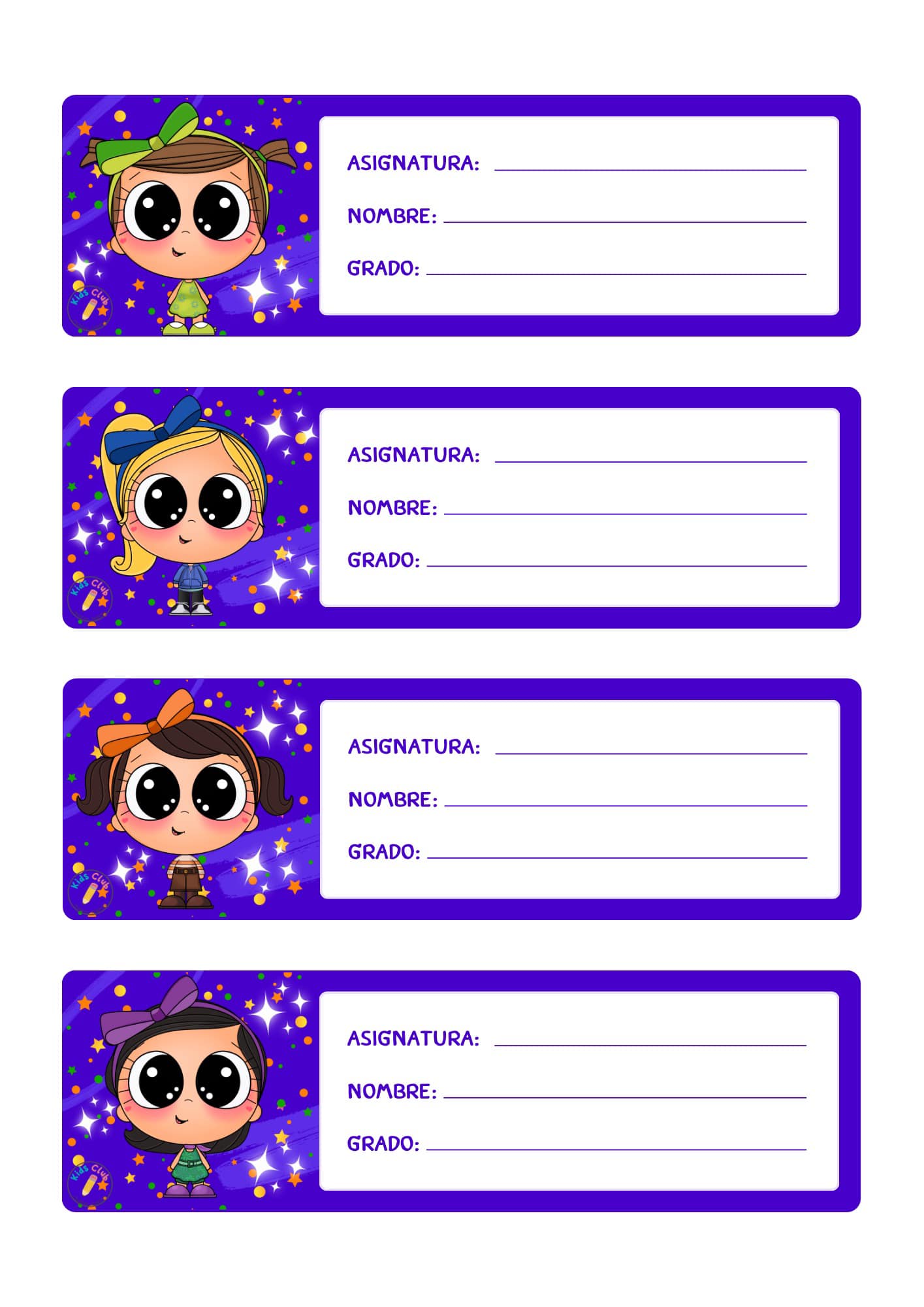 Etiquetas para libros, libretas y cuadernos muy bonitas -Orientacion ...