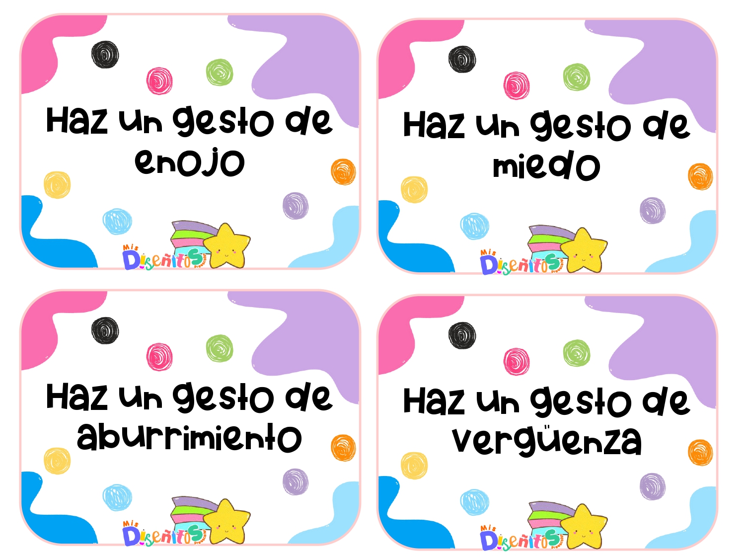 Bonito Juego para trabajar las emociones -Orientacion Andujar