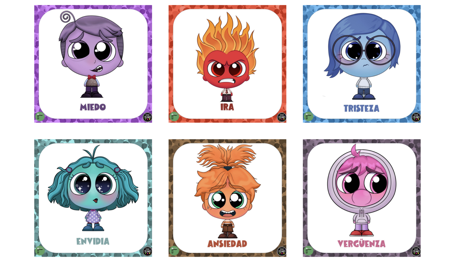 Tarjetas emociones del revés 2 o intensamente 2 STAR LEYVA -Orientacion ...