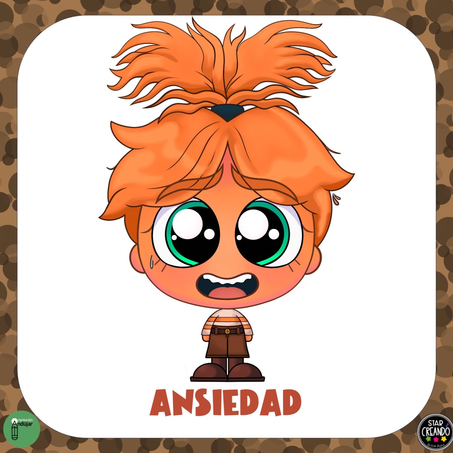 Tarjetas emociones del revés 2 o intensamente 2 STAR LEYVA -Orientacion Andujar