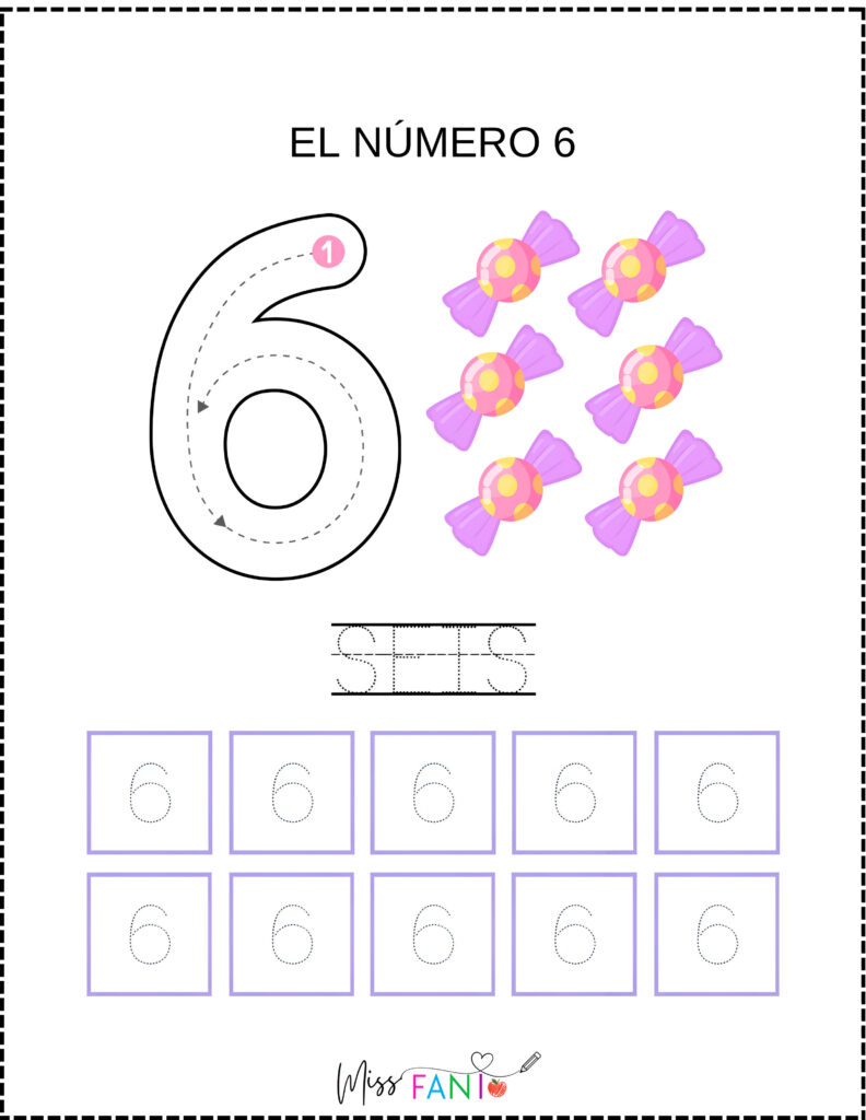 Fichas de trazos de números para Infantil -Orientacion Andujar