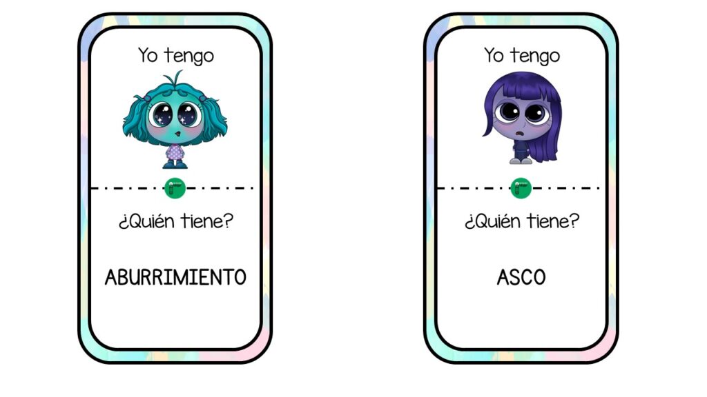 Juego "¿Quién tiene? Yo tengo..." con las emociones de Inside Out ...