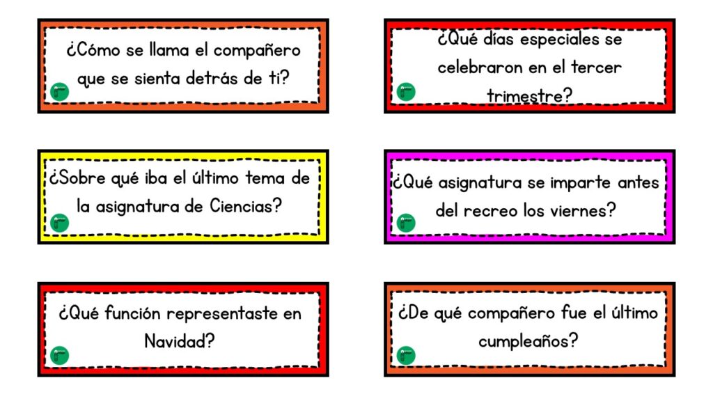 ACTIVIDADES ÚLTIMOS DÍAS DE CLASE Divertido Trivial final de curso ...