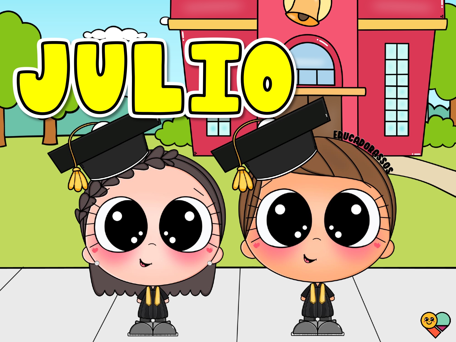 Bonito calendario mes de julio color y ByN -Orientacion Andujar