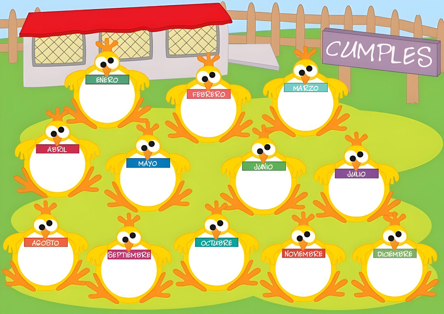 Bonitos carteles de cumpleaños para decorar tus clase -Orientacion Andujar