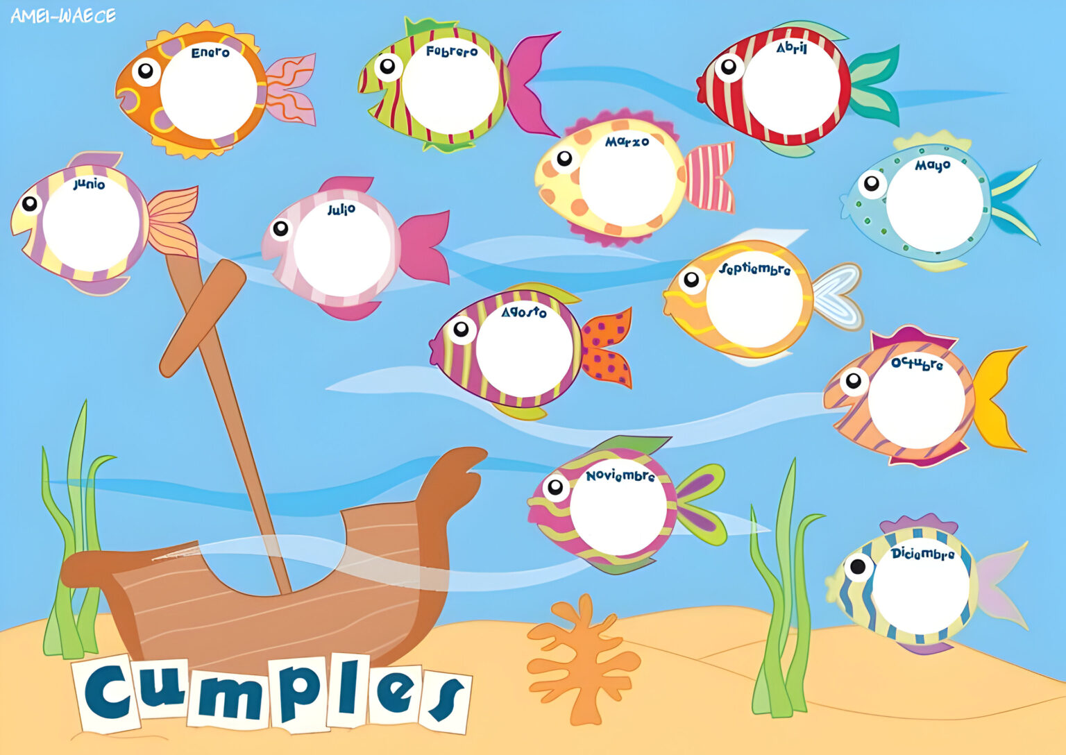 Bonitos carteles de cumpleaños para decorar tus clase -Orientacion Andujar