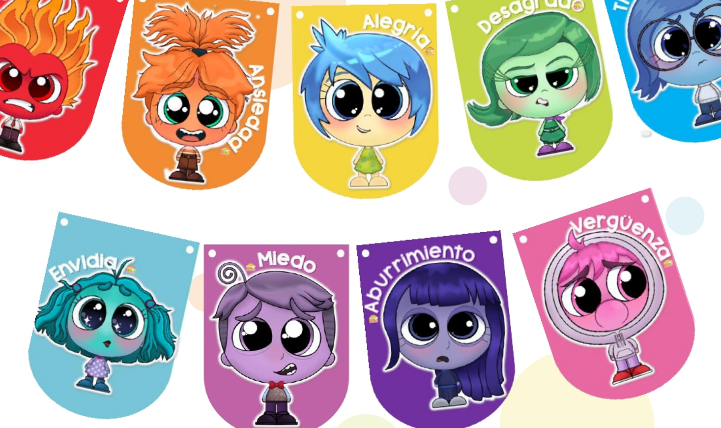 Banderines para decorar tu aula intensamente 2 del revés 2 -Orientacion ...