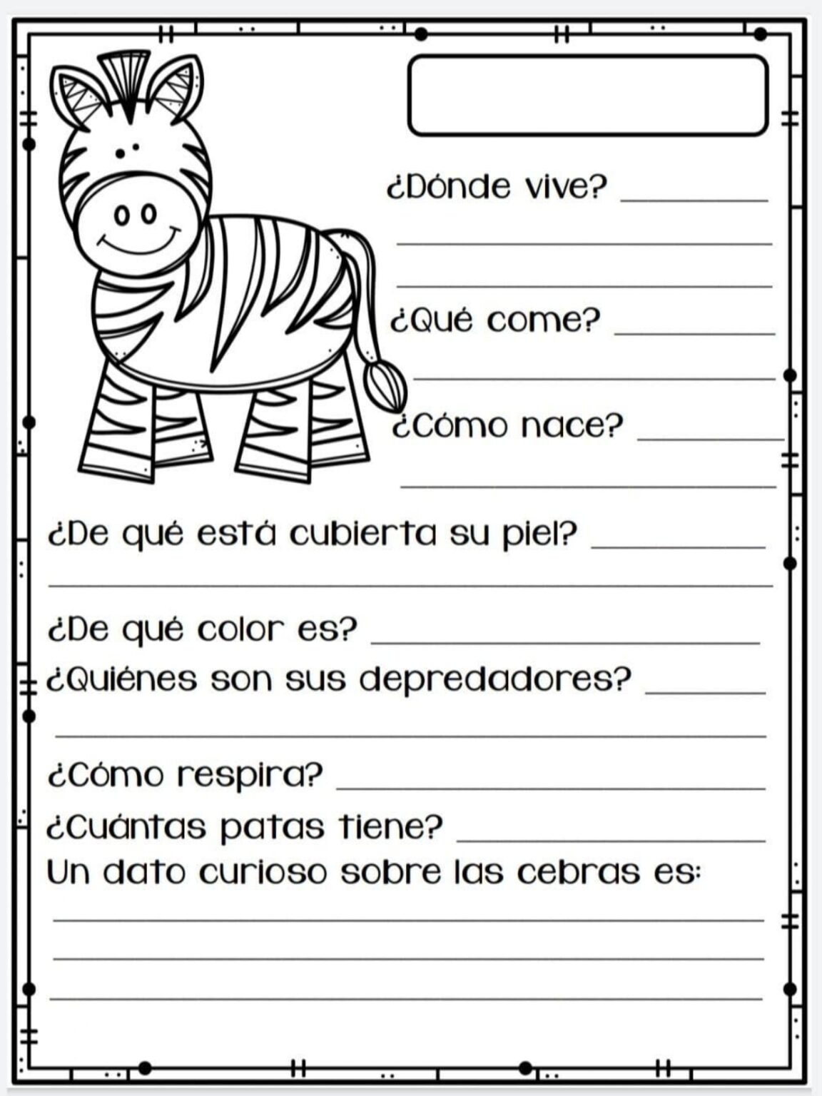 Bonitas fichas para trabajar los animales con sencillas preguntas ...