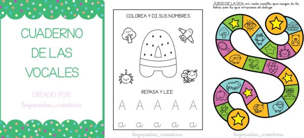 Bonito cuaderno para trabajar las vocales -Orientacion Andujar