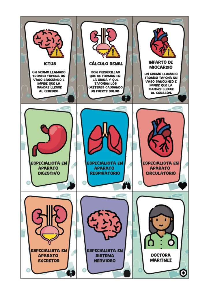 APRENDEMOS EL EL CUERPO HUMANO ¡HOSPITAL FATAL! juego de mesa ...