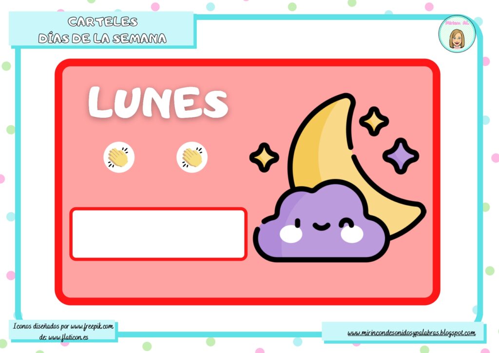 Bonitos carteles de la semana para decorar tu aula -Orientacion Andujar