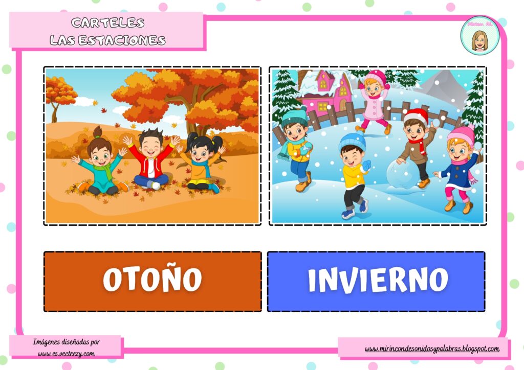 Carteles de las estaciones del año para decorar tu aula -Orientacion ...