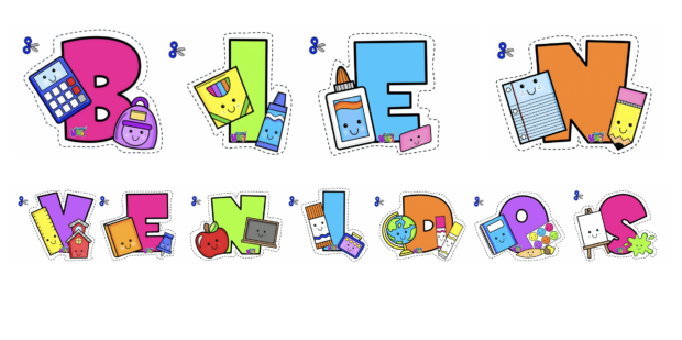 Cartel de bienvenidos para recortar y decorar tu aula 2024 -Orientacion ...