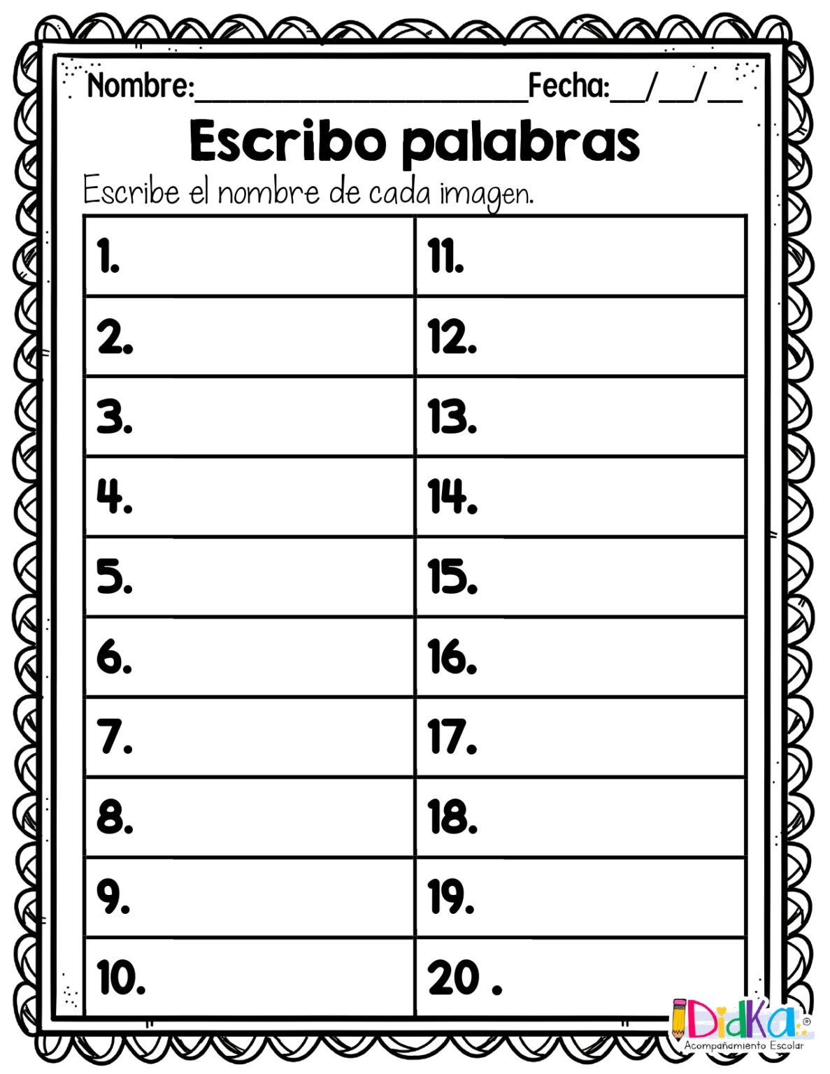 Cuaderno de Dictados con imágenes DIVERTIDAS -Orientacion Andujar