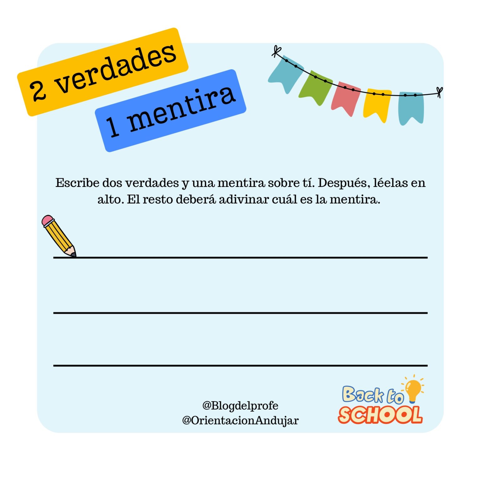 Diviértete con la Dinámica de "Dos Verdades y una Mentira" PRIMARIA Y ...