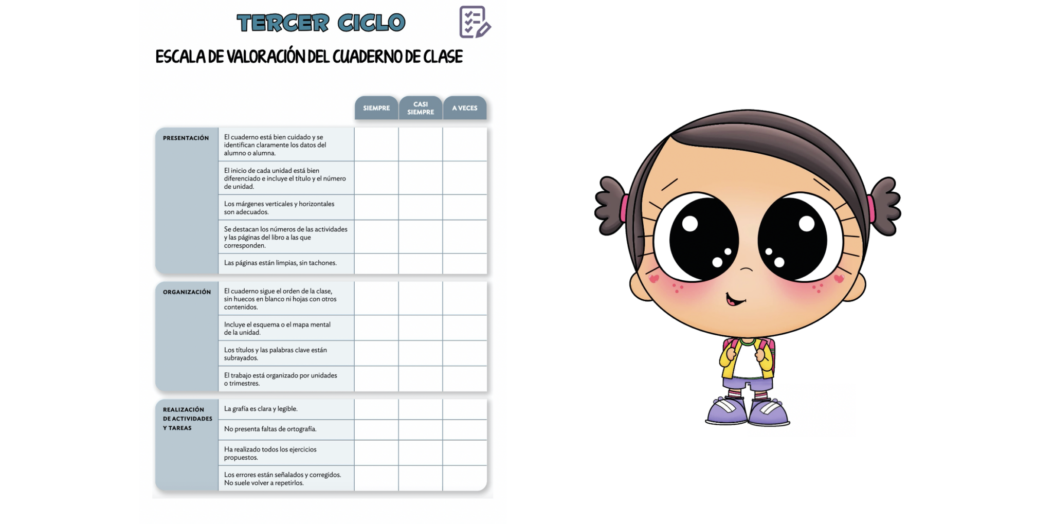 5 Rubricas SENCILLAS para evaluar la libreta, la actitud, exposión oral ...