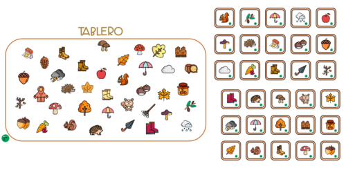 Juego de atención: Busca y encuentra en el tablero LINCE de otoño ...