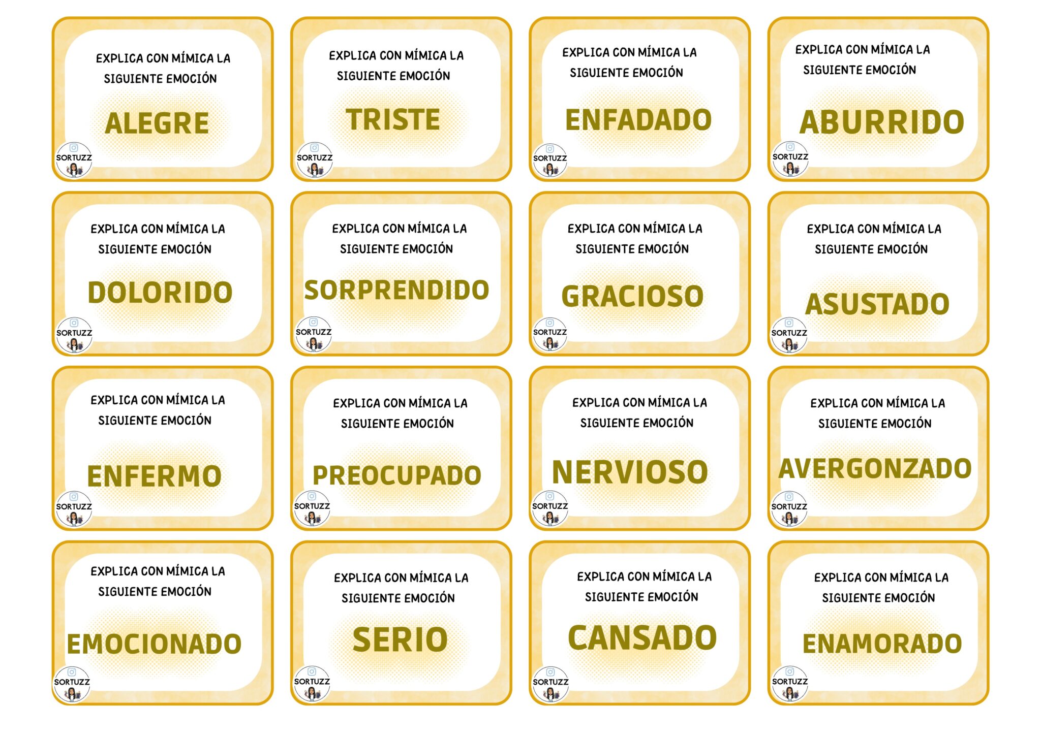 TRIVIAL DE LAS EMOCIONES 96 CARTAS -Orientacion Andujar