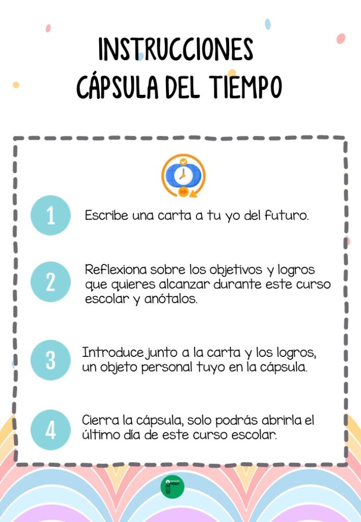 La cápsula del tiempo, dinámica para los primeros días de clase -Orientacion Andujar