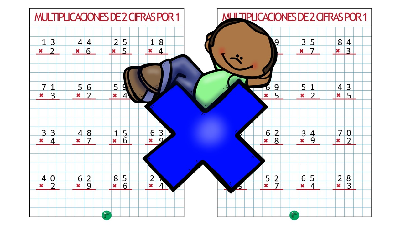 Hojas De Práctica De Matemáticas De Multiplicación De 2 Dígitos Por 2 ...