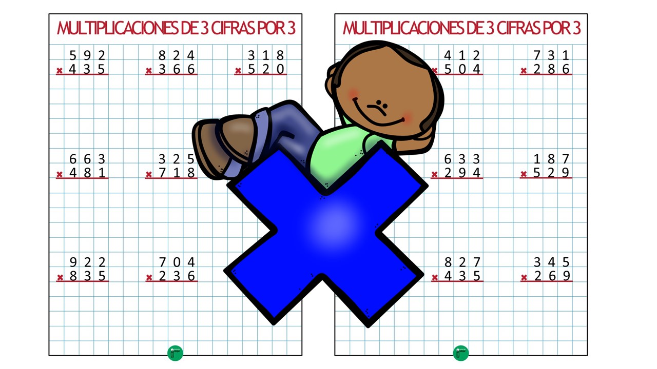 Hojas De Trabajo De Multiplicación De Tres Dígitos En Formato Pdf