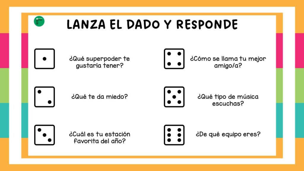 El tablero de las preguntas para conocerse mejor: Lanza el dado y ...