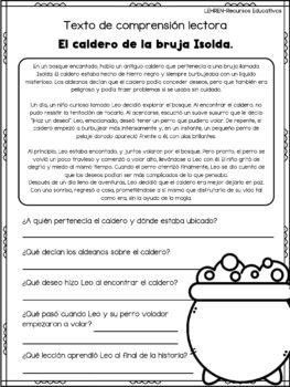 10 Lecturitas para trabajar la comprensión especial halloween ...