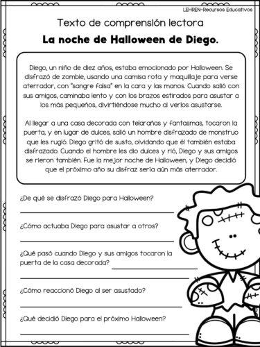 10 Lecturitas para trabajar la comprensión especial halloween ...