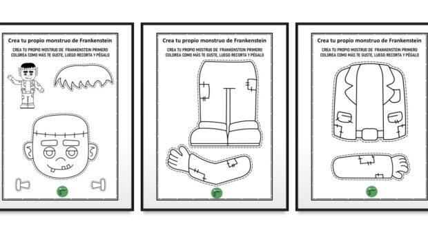 Crea tu propio monstruo de Frankenstein Colorea, recorta y pega ... Crea tu propio monstruo de Frankenstein Colorea, recorta y pega ...