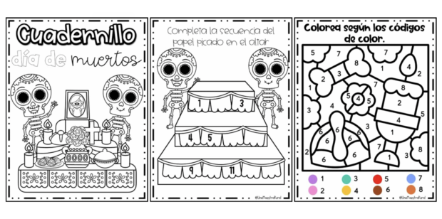 Construye y decora el mini altar para el día de los muertos color ...