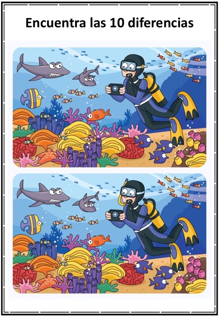 Trabajamos la atención 10 fichas encuentra las 10 diferencias VOL.2 ...