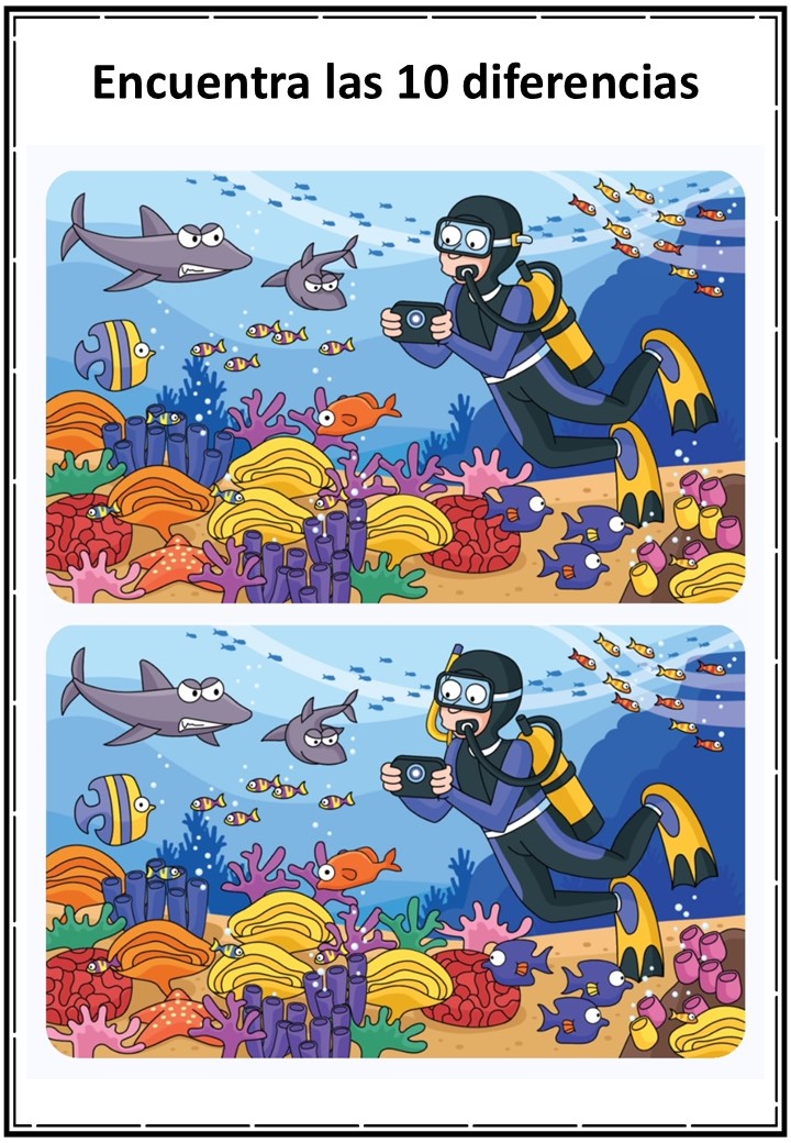 Cuaderno de atención encuentra las 10 diferencias vol (8) - Orientación ...