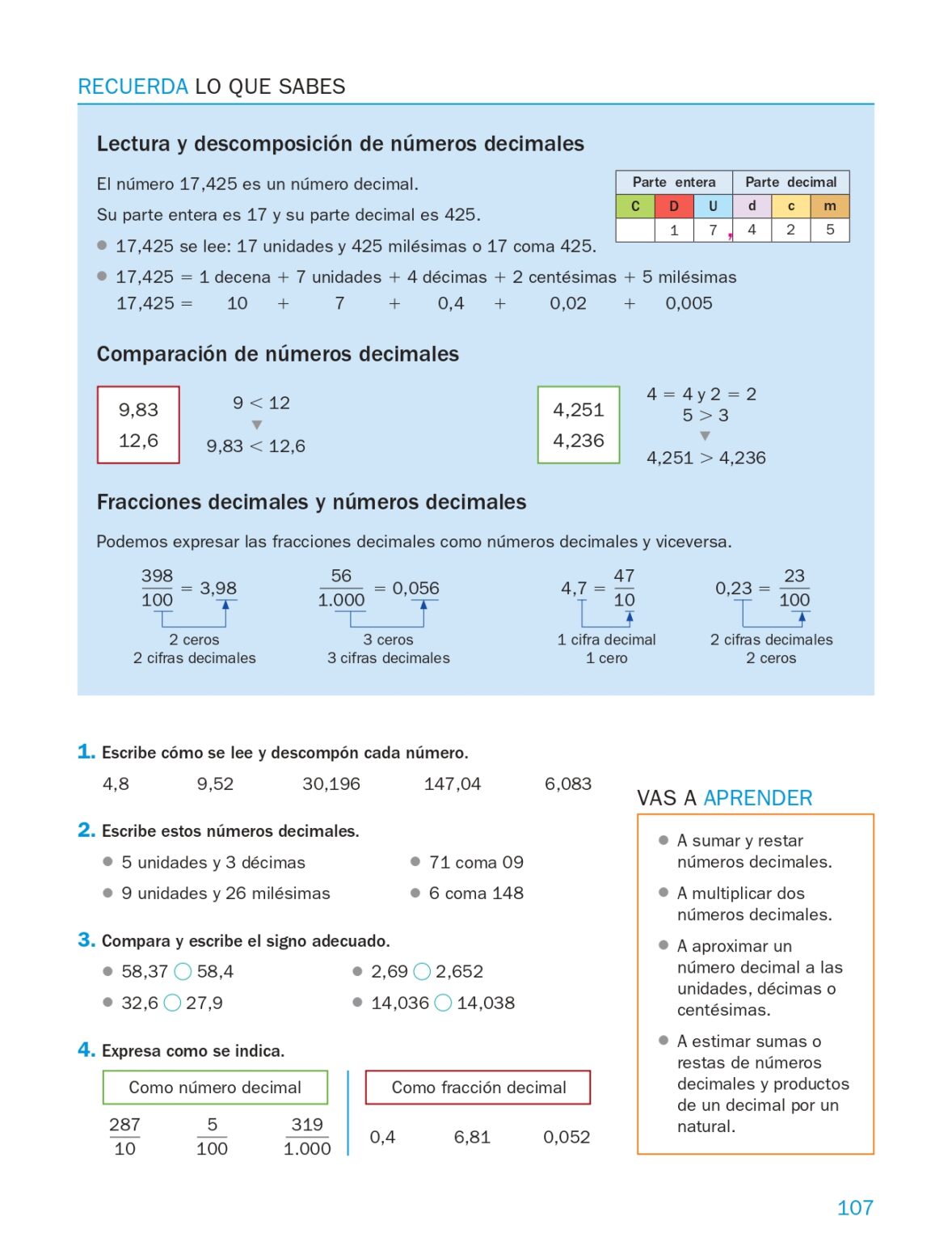 Ejercicios Números Decimales Matemáticas 6º Primaria y 1º ESO ...