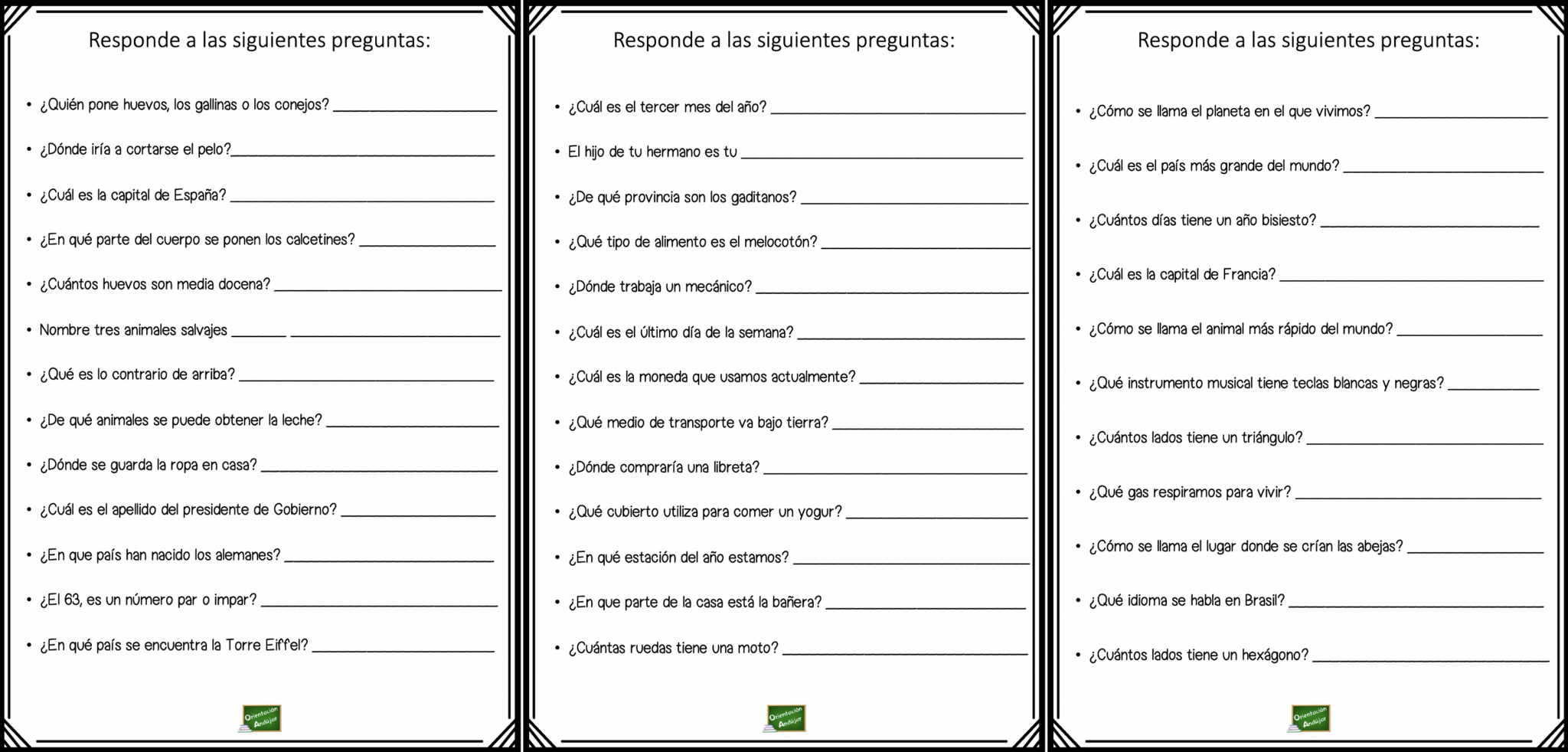 Estimulación cognitivia adultos bateria preguntas -Orientacion Andujar